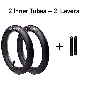 CALPALMY (2 Pack) 14’’ x 1.75/1.95/2.125 Kids Bike Replacement Inner Tubes - Inner Tube Replacement with 32mm Schrader Valve Compatible with Schwinn Roadster Tricycle and Steerable Kids Bike and More