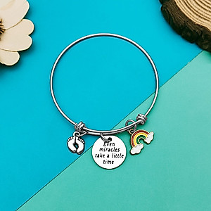 Rainbow Baby Bracelet New Mom Gifts Baby Announcement Jewelry Gifts Bangle Pregnancy Announcement Gifts Expecting New Mom Gift Mother to Be Gift Mother's Day Christmas Baby Shower Jewelry Gift