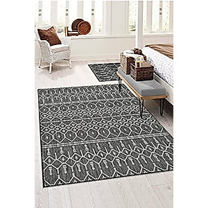 Adiva Rugs Outdoor Indoor Area Rug, Weather Resistant, Easy to Clean, Stain Resistant Floor Mat for Dining Room, Backyard, Deck, Patio (Pebble Weiss, 2' x 3')