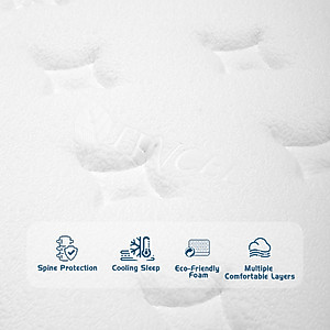 Ladinimo Full Mattress, Hybrid Mattress with High Density Foam & Motion Isolation with Individually Wrapped Pocket Coils Medium Firm Mattresses,Full Size Mattresses 75 * 54 * 10 inches