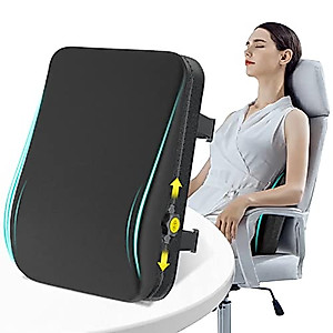 Lumbar Support Pillow for Office Chair,Support Point Adjustable Chair Back Support Pillow for Car, Office Chair Back Cushion Chair Cushion for Back Pain with 2 Adjustable Straps