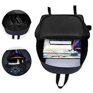 Backpack Travel Rucksack, Roaring Black Panther Lightweight School Bag for Students Teens Girls Boys