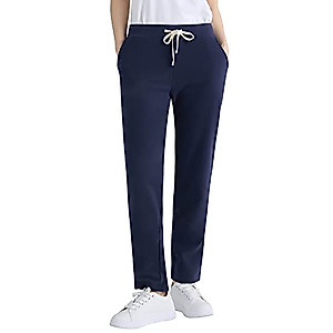 Weintee Women's Cotton Sweatpants with Pockets Plus Size Petite 2X Navy