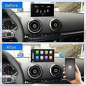 Ninetom Wireless CarPlay Android Auto Retrofit Kit for 2013-2018 Audi A3/S3, Carplay Module Receiver Box Support Navigation, Maps, Music, Mirroring, Camera