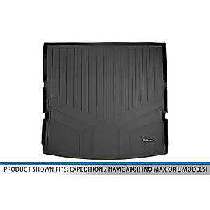 MAXLINER Cargo Trunk Liner Floor Mat Behind 2nd Row Black Compatible with 2018-2022 Expedition/Navigator (no Max or L Models)