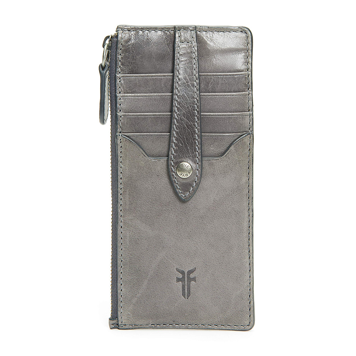 Frye womens Melissa Snap Card Leather Wallet, Carbon, One Size US