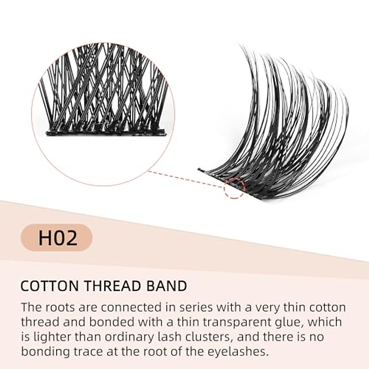 Lash Clusters DIY Eyelash Extensions 72 Pcs D Curl 16mm Cluster Eyelash Extensions Thin Stem Cluster Lashes Individual Lashes Cluster Lashes Wisps Reusable for Self-application (H-02 D Curl 16mm)