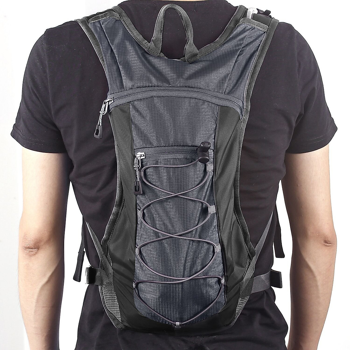 Unigear Hydration Pack Backpack with 70 oz 2L Water Bladder for Running, Hiking, Cycling, Climbing, Camping, Biking (Gray)