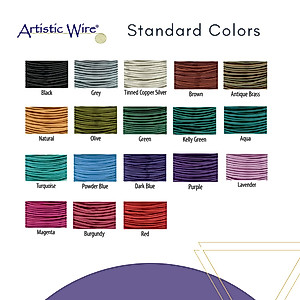 Artistic Wire, 16 Gauge Tarnish Resistant Colored Antique Copper Craft Wire, Antique Brass Color, 10 ft