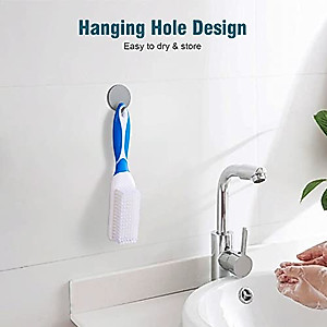 LOMEE Professional Shoe Brush for Cleaning, Ergonomic Long Handle Shoe Cleaner Brush, Laundry Scrub Brush Sneaker Shoes Cleaning Scrubber with Soft Bristle