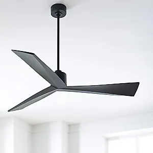 Monte Carlo 3ADR60BKBK Adler 60" Ceiling Fan with Remote Control, 3 ABS Blades, Matte Black