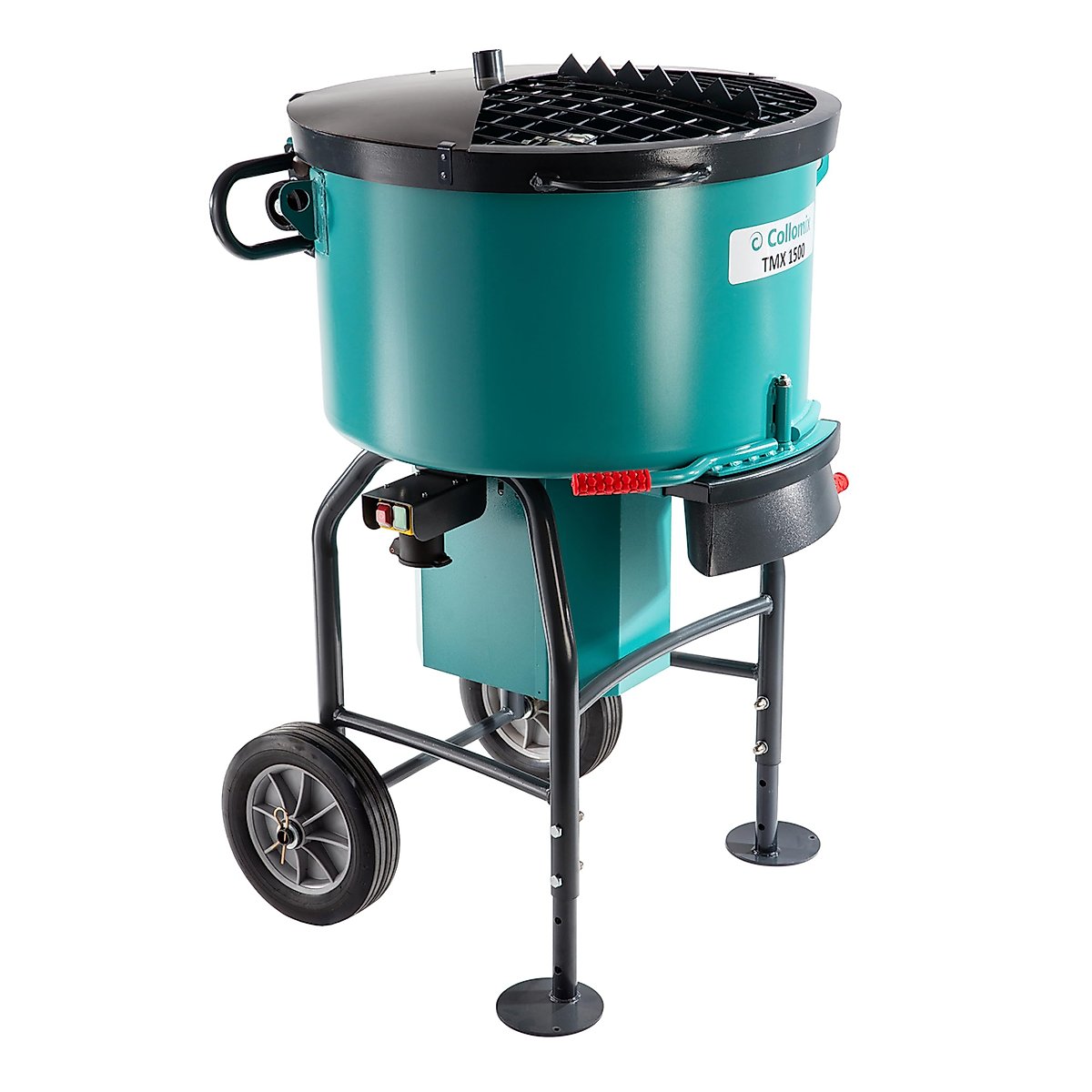 COLLOMIX Automatic Material Mixer - 32 Gallon Capacity Forced-Action Pan Mixer with Powerful 3.6 HP Mixing Motor & Built-in Dust Extraction Port - TMX1500