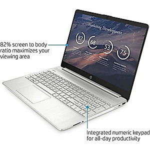 HP 15 15.6" HD Business Laptop Computer [Windows 11 Pro], Octa-Core AMD Ryzen 7 5700U (Beat Beats i7-10510U), 16GB RAM, 512GB PCIe SSD, Numeric Keypad, Wi-Fi 6, HDMI, USB, Long Battery Life, w/Battery