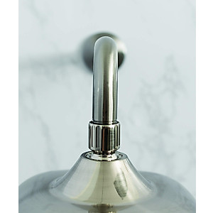 LDR Industries L-Shaped Shower Arm Extension, 12-Inch Length, Great for Rainfall and Adjustable Showerheads, Brushed Nickel Finish