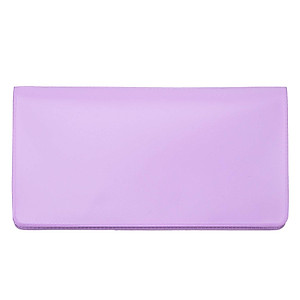 Lavendar Vinyl Checkbook Cover, Top Tear Personal Vinyl Checkbook Cover