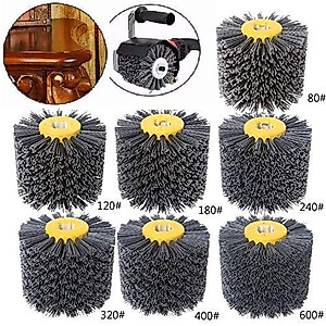 SIGNI Abrasive NYLON Wire Drawing Wheel Drum Burnishing Polishing Brush for wooden furniture floor polishing 120X100mm 120 Grit 1pack