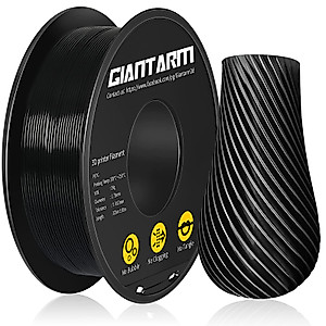 GIANTARM Black PETG 3D Printer Filament Toughness Enhanced 1kg (2.2lbs), 1.75mm Dimensional Accuracy +/-0.03mm, 1080 Feet（330m)/Roll, Vacuum Package, Fit for Most 3D FDM Printer