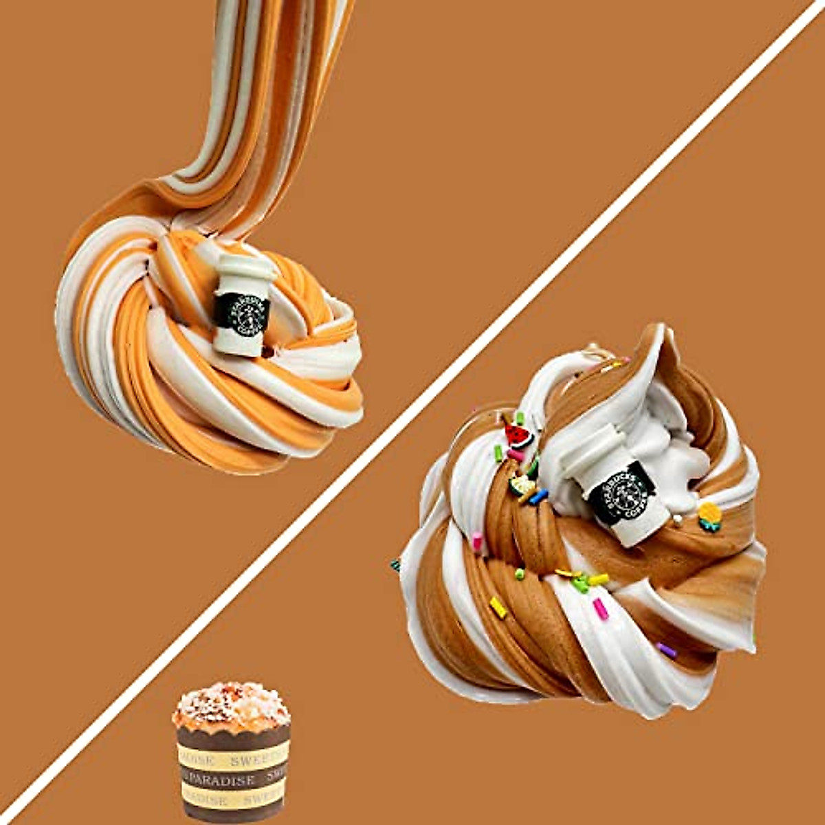 9 Pack Fruit Dessert Butter Slime kit for Girls, Party Favor Stress Relief Gifts Scented Sludge DIY Cake Toy for Kids