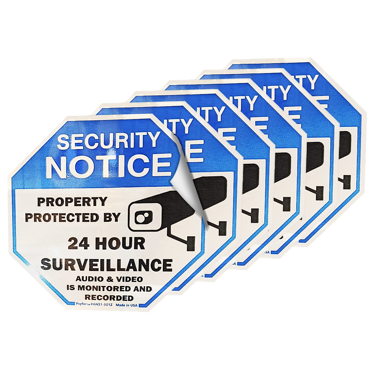 Psyfer® (Fade-Free) 6 Pack - 2⅝" UV Security Stickers [Made in USA]
