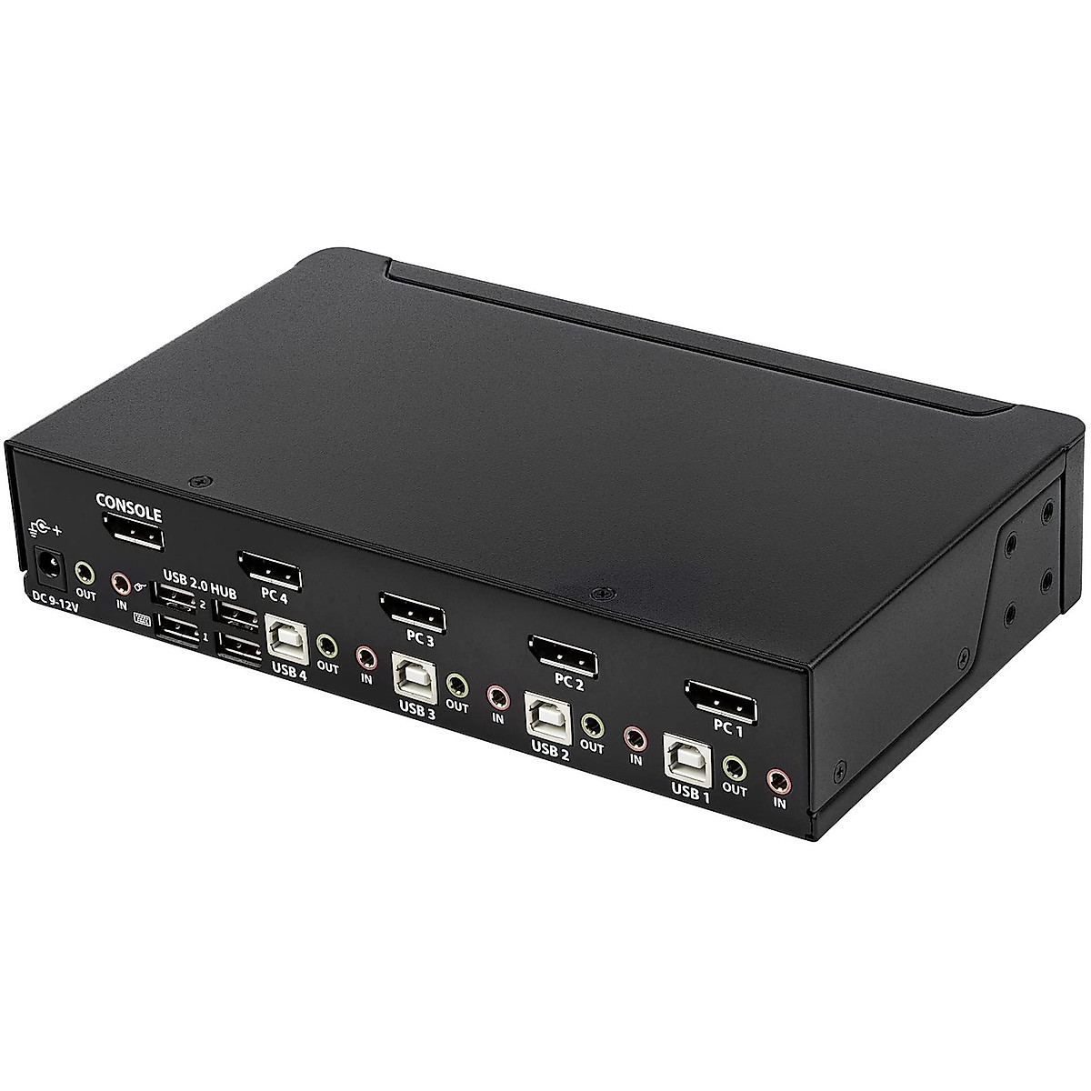 StarTech.com 4 Port DisplayPort KVM Switch - 4K 60Hz - Single Display - Dual Port UHD DP 1.2 USB KVM Switch with Integrated USB 2.0 Hub & Audio - Dell, HP, Apple, Lenovo - TAA Compliant (SV431DPUA2)