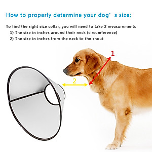 Felicey Adjustable Dog Elizabeth Collar Latest Upgrade Pet Protective Collar with Soft Edge Dog Neck Cone Recovery Cone Collar for Anti-Bite Lick, Surgery or Wound Healing (L)