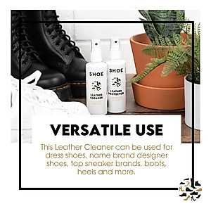 Shoe Clinic Leather Cleaner | Deep Clean Shoes, Sneakers, Boots, Heels, Sandals, and More | Natural Quick Drying Premium Shoe Cleaner (125 ml / 4.2 oz)