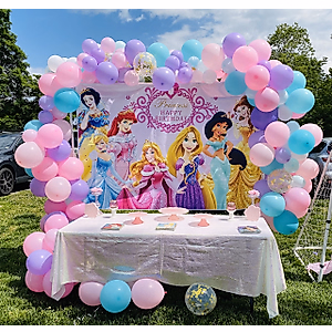 GCH Princess Backdrop Pink Baby Shower Backdrop for Girl 1st Birthday Photography Background Princess Birthday Party Supplies Table Decoration Banner Customized Backdrops (5X3FT(150X90CM))