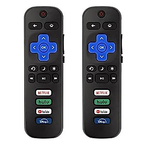 New Universal TV Remote Compatible Only for Rku- TVs Remote,Compatible for TCL Rku-/Hisense Rku-/Onn Rku- TVs (Not for Rku- Stick and Box) (Pack of 2)