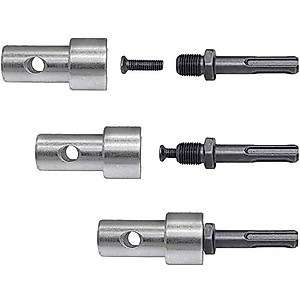 Garden Auger Power Drill Adapter fits Corded Drill and Cordless Drill, SDS Plus to 1/2-Inch(M13 x 15mm) Thread Keyless Drill Chuck Adapter Round Shank for Impact Driver