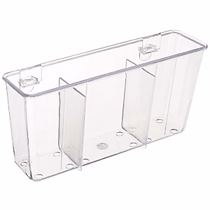 Cutlery Holder (Clear) (4.5"H x 7.75"W x 2.25"D)