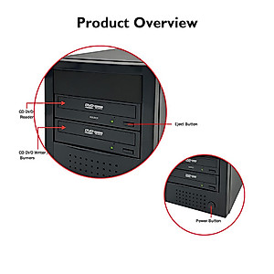PlexCopier AutoDupe Easy to USE STANDALONE 24X 1 to 1 CD DVD Burner Writer Drive Duplicator Tower
