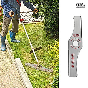 Steel Brush Cutter 2 Teeth, Mulching Brushcutter 12 inch SK85 Carbide Steel Double Sided Weed Eater Sting Trimmer Blade, Universal fit Arbor 1“（25.4mm）, Thicknen 2.2mm