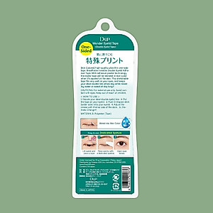 D-UP Wonder Eyelid Tape Waterproof Eyelid Stickers, 120 Pc, Invisible Blend Double Eyelid Lift Strips for Droopy Eyes, Japanese Instant Natural Eye Lid Eye Makeup, One Sided Adhesive