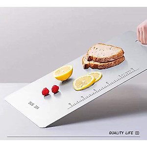 Atmama (14.2" x 9.8"and11.24" x7.87") Stainless Steel Cutting Board for Kitchen,SUS 304 Chopping Board for Meat,Fruit,Vegetables,Baby Food,Dishwasher Safe(2pcs)…