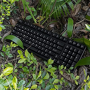 Black WOB Keycaps Doubleshot Cherry Profile 121 Keys Custom Minimalist Keycaps Set for 60% 65% 70% 75% 100% Cherry MX Gateron Kailh Switches Mechanical Keyboards