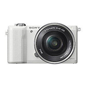Sony Alpha a5000 Mirrorless Digital Camera with 16-50mm OSS Lens (White) (Renewed)