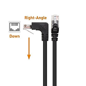 Cable Matters 10Gbps Combo-Pack 90 Degree Cat 6, Cat6 Right Angle Ethernet Cable 5 ft (Right Angle Down + Right Angle Up)