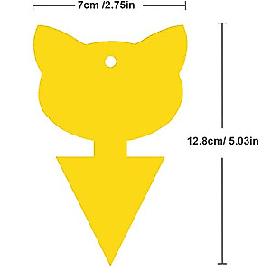 COSYWORLD 12 Pack Yellow Sticky Bugs Traps for Indoor/Outdoor Use, Gnat Trap for Flying Plant Insect Such as Fungus Gnats, Whiteflies, Aphids, Fruit Fly, Leafminers- Disposable Glue Trappers