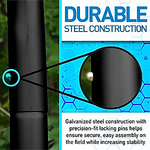 Franklin Sports Soccer Rebounder - Tournament Steel Soccer Rebounding Net - Perfect For Backyard Soccer Practice and Soccer Training - 12'x6' Soccer Bounce Back Rebounder - Black