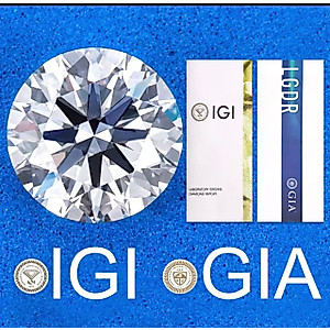 1.50 Carat IGI Certified Round Cut Lab Grown Diamond 14K White Gold, Yellow Gold, Platinum Classic Solitaire Engagement Ring (F Color, VS1-VS2 Clarity) (Yellow Gold, 5.5)