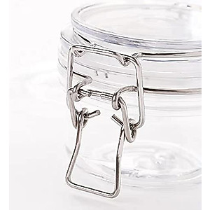 FixtureDisplays® Wire Clasp PET Jar 750 ml Spice Jar Seal Paint Oil Storage Jar Container Lock 18615-750ML-SNL LISTING