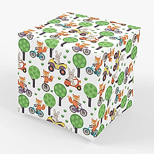 Stesha Party Woodland Animal Gift Wrapping Paper for Baby Shower, Birthday, Holiday - Folded Flat 30 x 20 Inch (3 Sheets)