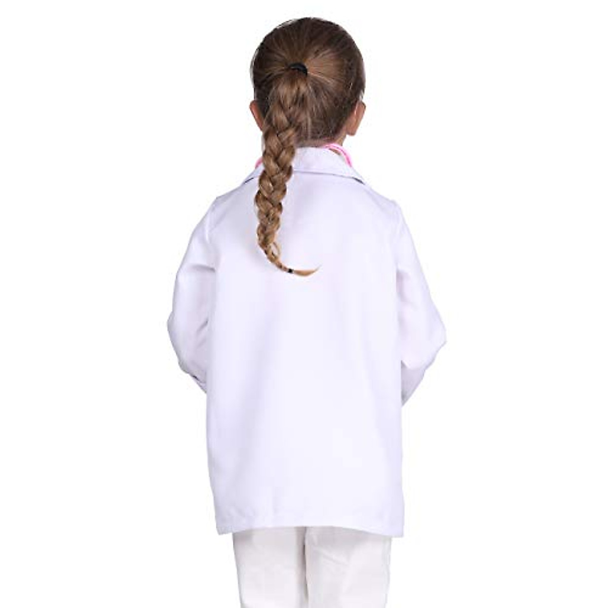 leegleri Doctor Lab Coat Role Play Costume Pretend Play Jacket for Toddler,Doctor Dress Up Outfit for Birthday Gift(3-4years)
