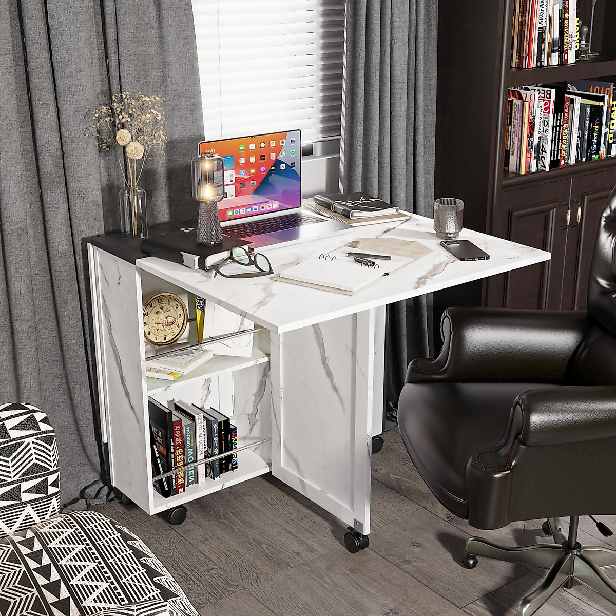 3imothrix End Table with Charging Station, Narrow Side Table with USB Ports and Outlets, 2 Tier Small End Table Nightstand with Storage Shelf for Living Room, Bedroom, Small Spaces