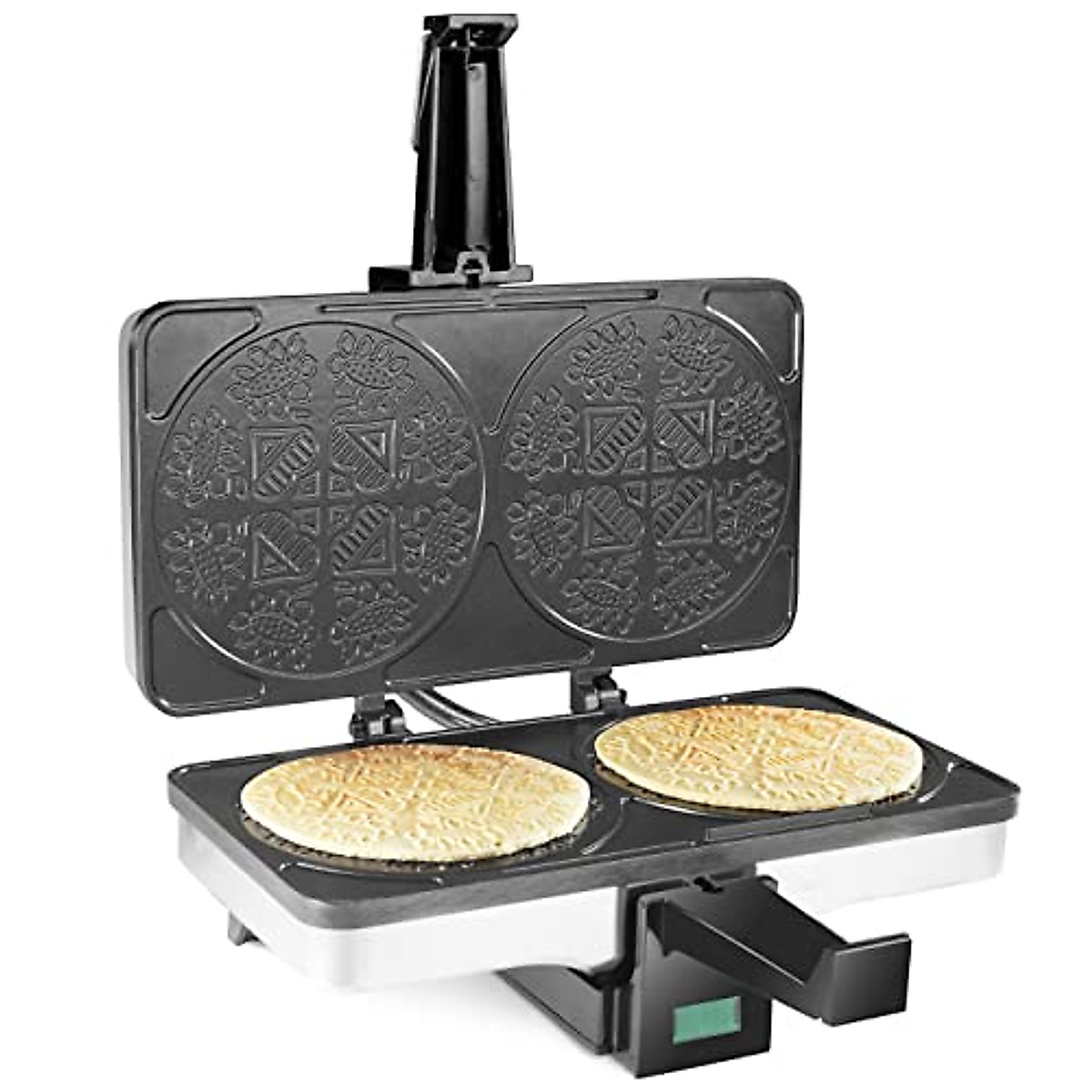 CucinaPro Krumkake Baker By Cucina Pro - 100% Non Stick, Makes Two Krumkake Pizzelle-Like Cookies, Great for Cannoli Filling & Cones