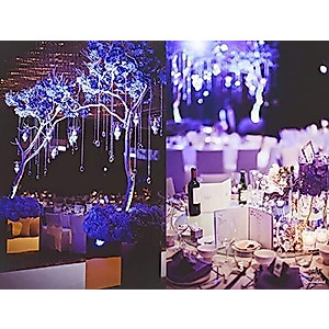 Ulove Prs Acrylic Teardrop Crystal, Chandelier Pendants Parts Beads, Garland Hanging Bead, Crystal Beaded for Wedding Party Centerpiece Tree Decoration (12 pcs)