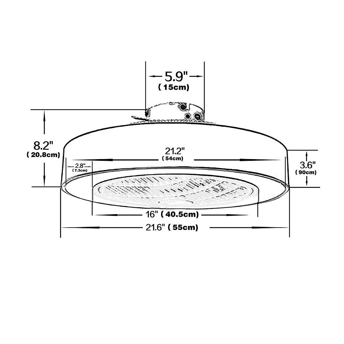 WUPYI Ceiling Fan with Light and Remote Control,22 Inch Modern LED Semi Flush Mount Light Fandelier,Hollow Shade Design,7 Acrylic Blades,3 Colors 3 Speeds,64W,Enclosed Fan,Quiet Motor