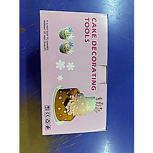 Soleebee 114 Pcs Cake Decorating Tools Fondant Cake Baking Decorating Sugar Craft Icing Tools Plunger Cutters Snowflake Rose Flower Moulds Set Letter Cookie Cutters Rolling Pin Equipment Accessories