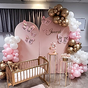 Pink Gold White Latex Balloons, 50 Pack 12 Inches Party Balloons Helium Balloons for Girl Baby Shower Birthday Bridal Shower Wedding Party Decorations Supplies