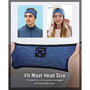 Fulext Sleep Headphones,Headband Headphones 10Hrs Bluetooth Headband with Cozy Earbuds Comfortable Sleeping Headphones for Side Sleepers, Sleep & Lounge Gift Idea for Women Men